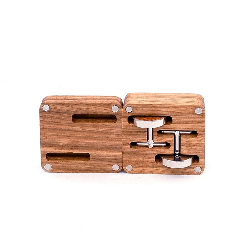 Luxury Wood Cufflinks with Unique Magnetic Wood Box – Tymber Gear